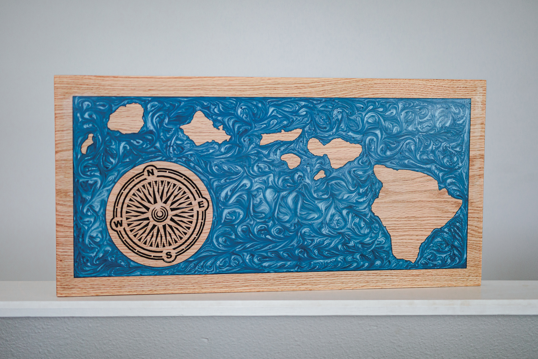 Hawaii map with Resin