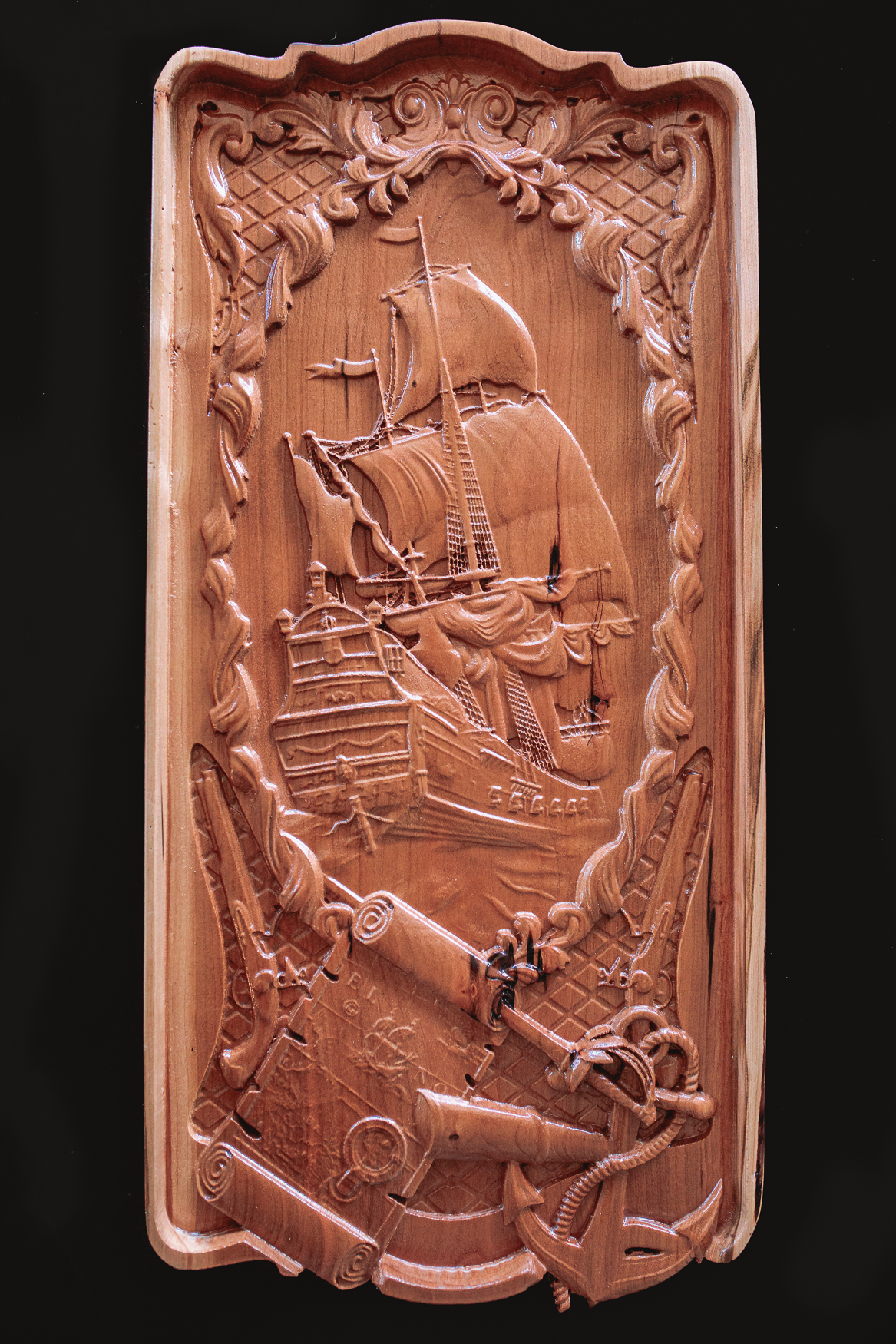 Sailing Ship Carving