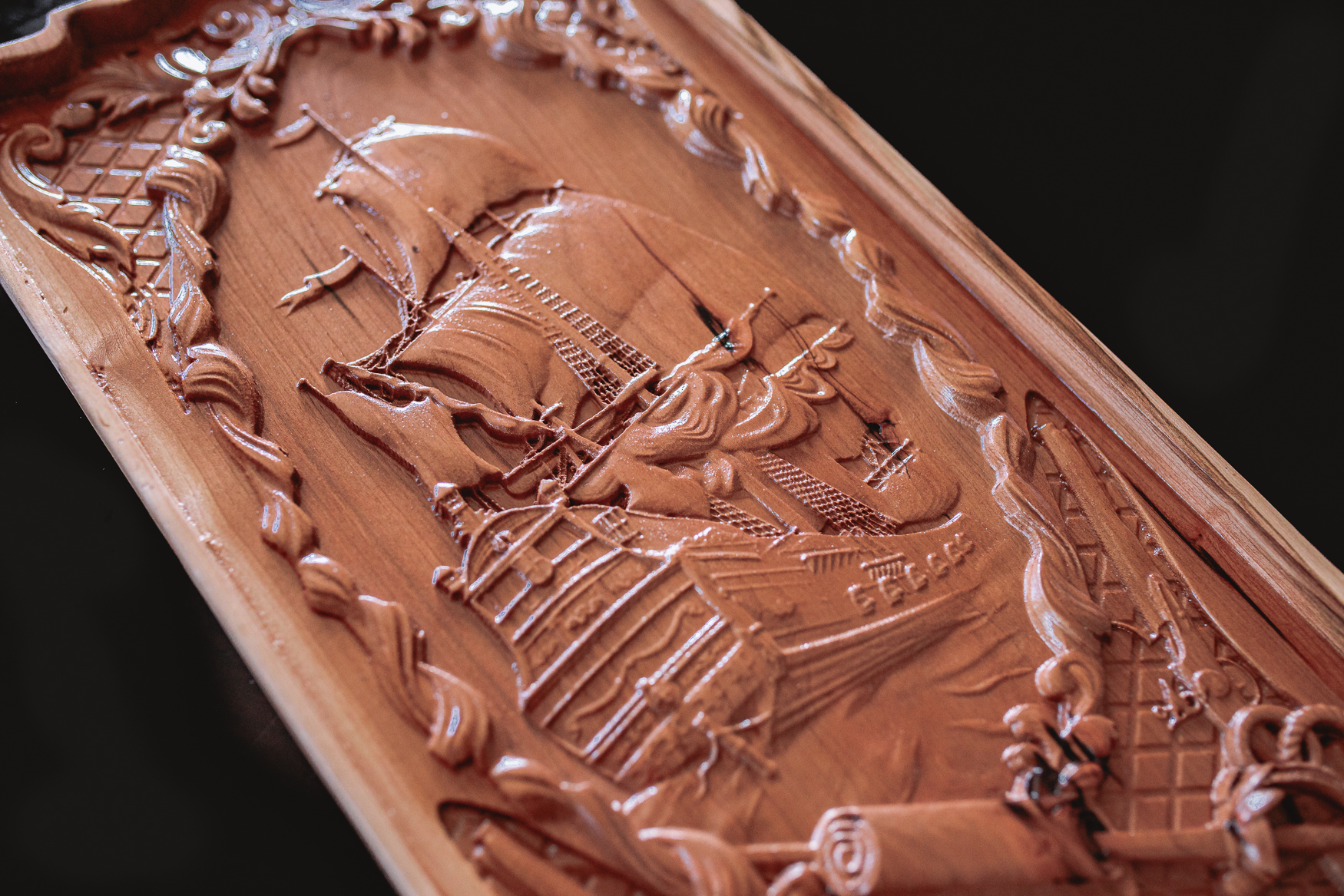 Sailing Ship Carving